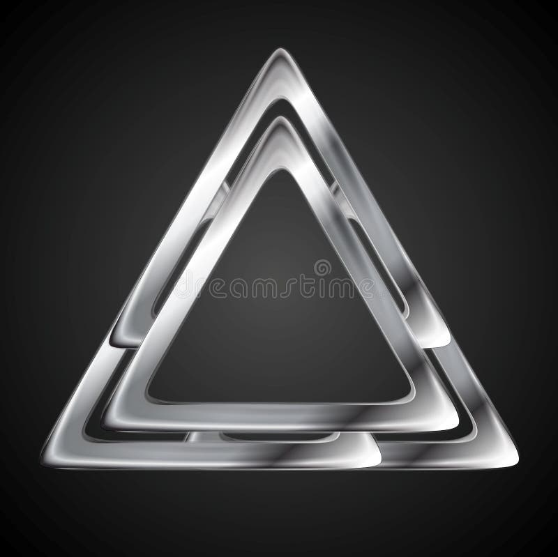 Abstract Metallic Triangle Logo Design Template Stock Vector ...