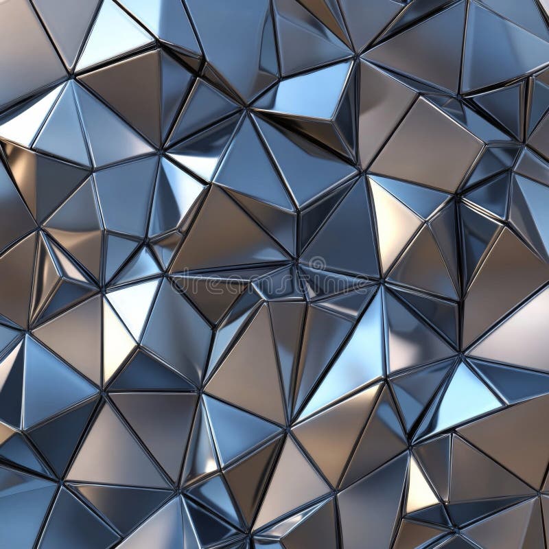 Abstract Metallic Triangular Pattern Stock Illustration - Illustration ...