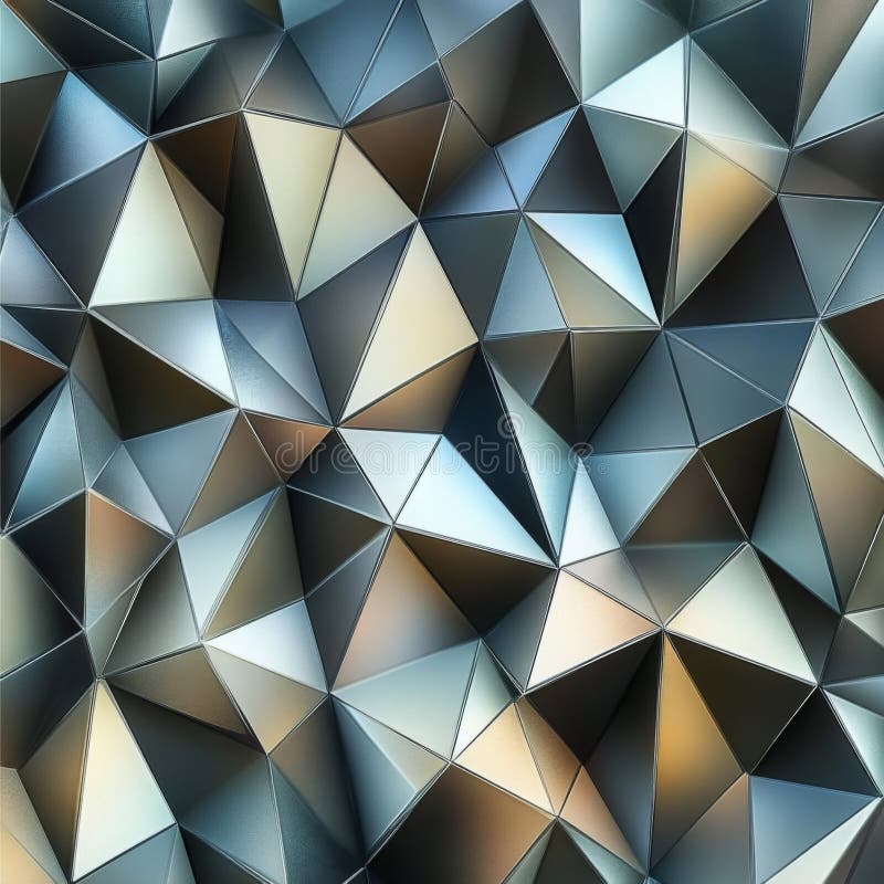 Abstract Metallic Triangular Pattern with Gradient Colors Stock ...