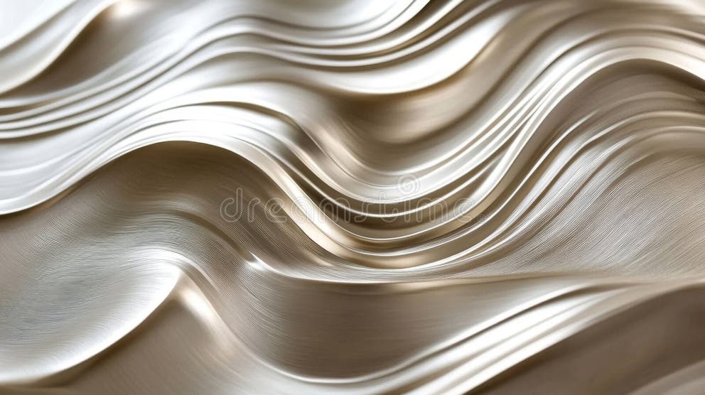 Abstract Metallic Wave Background Texture Stock Illustration ...