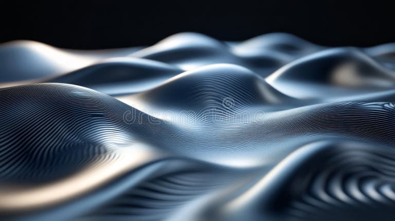 Abstract Metallic Wave Pattern Design Stock Illustration - Illustration ...