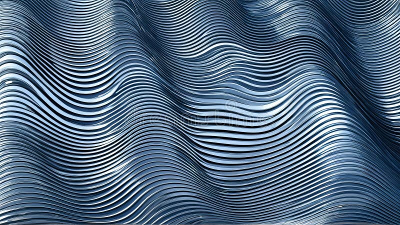 Abstract Metallic Wave Pattern with Slick Fluid Motion and Reflections ...