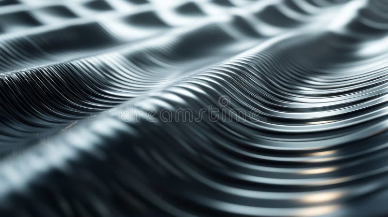 Abstract Metallic Waves Background Texture Stock Illustration ...