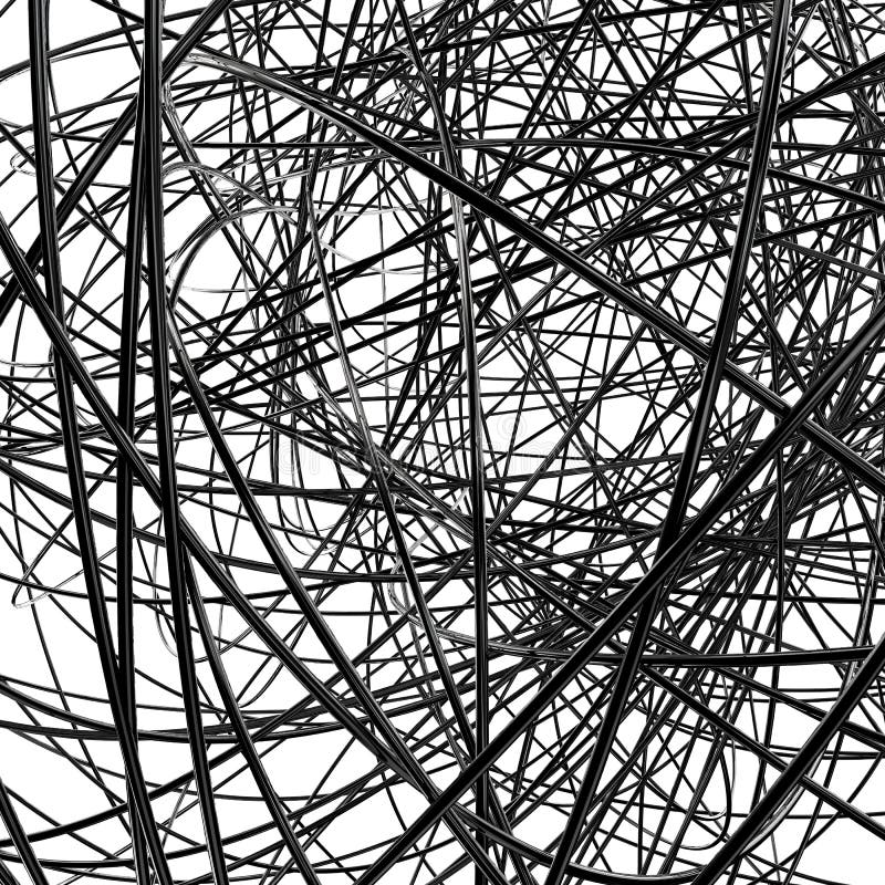 Abstract metallic wires stock illustration. Illustration of connection ...