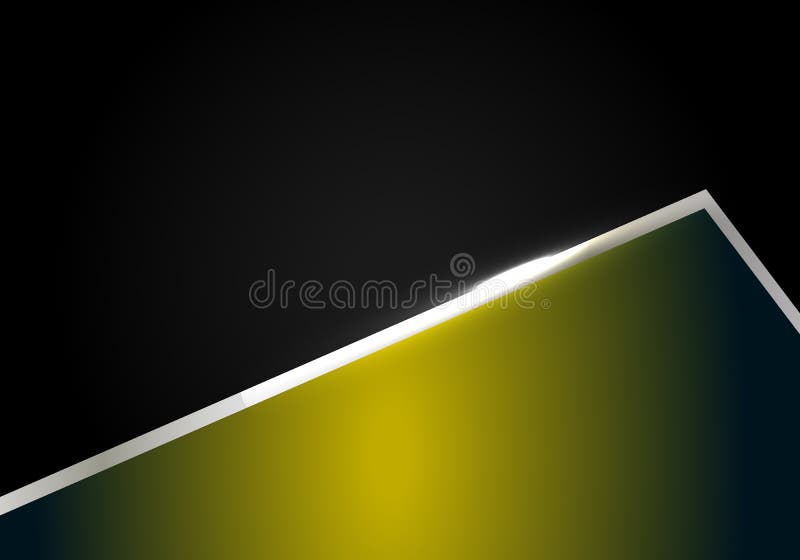 Abstract Metallic Yellow Black Frame Layout Design Tech Innovation ...