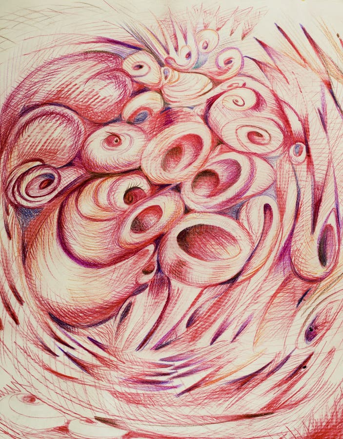 Abstract Metamorphic Shapes Stock Illustration - Illustration of motion ...