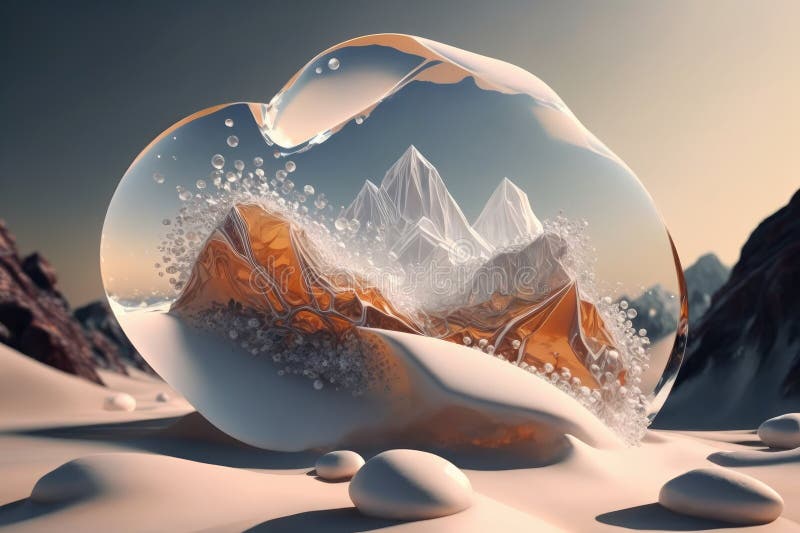 Abstract Metamorphose Change Quartz Crystal White Transparent Stock ...