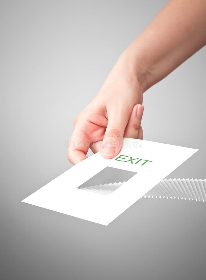 Abstract Metaphor of Escape and Exit Stock Photo - Image of exit ...