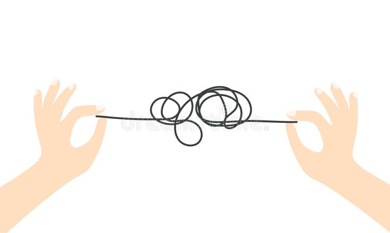 Abstract Metaphor of Solving Difficult Situation. Stock Vector ...