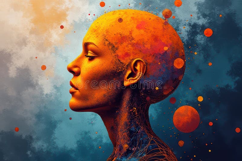 Altered Visual Expression stock illustration. Illustration of shapes ...