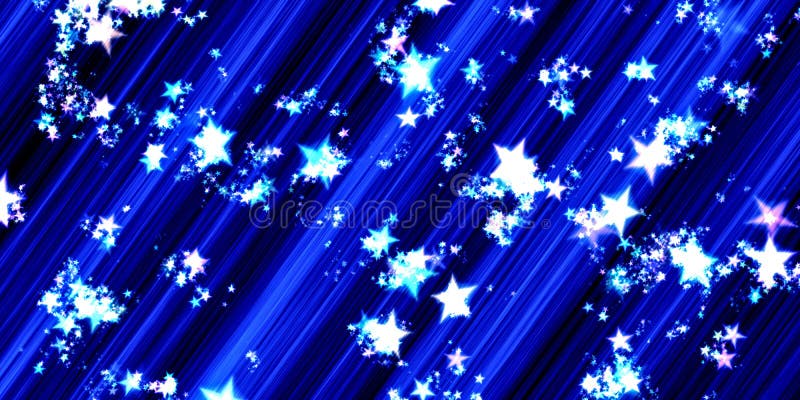Abstract Meteor Rain of Stars in Blue Stock Illustration - Illustration ...