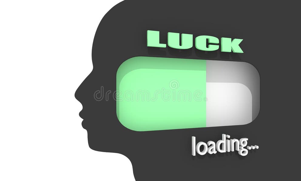 Silhouette of a Male Head and Luck Meter Stock Illustration ...