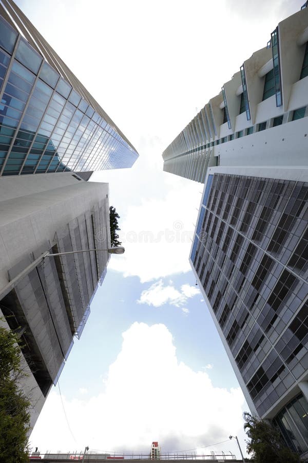 Abstract Miami Architecture Stock Photo - Image of architecture, angle ...