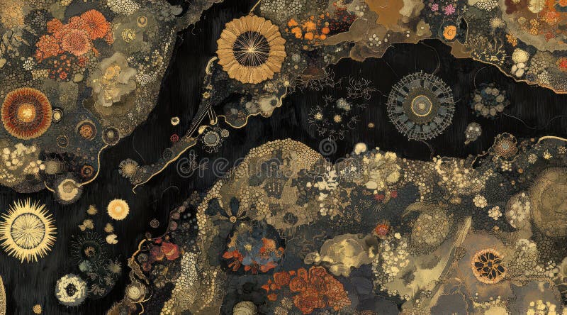 Abstract Microscopic Worlds Stock Illustration - Illustration of ...