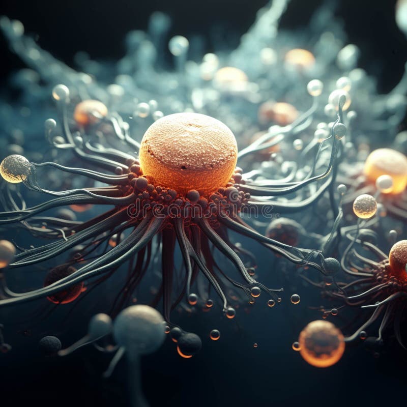 Abstract Microbiology Background, Microscopic View of Organic Substance ...