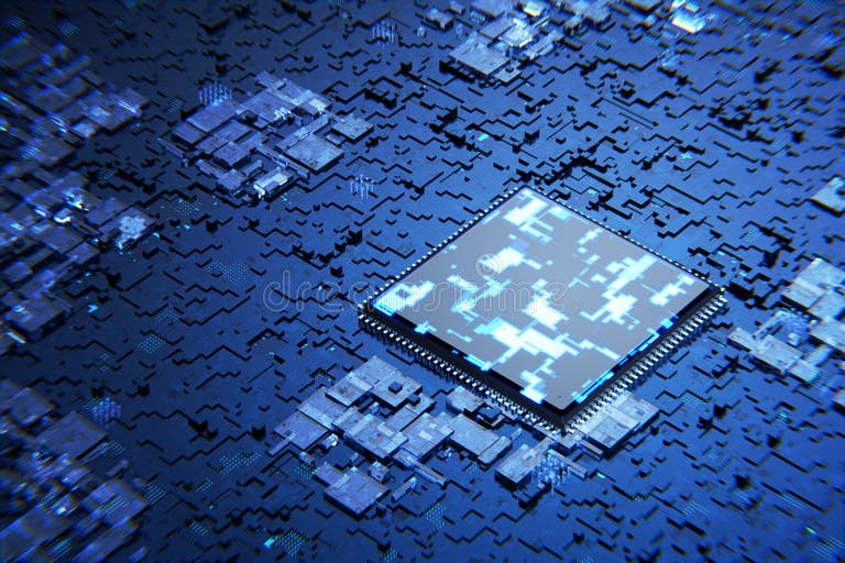 Abstract Microchip. Conventional Technologies. New Microprocessor ...