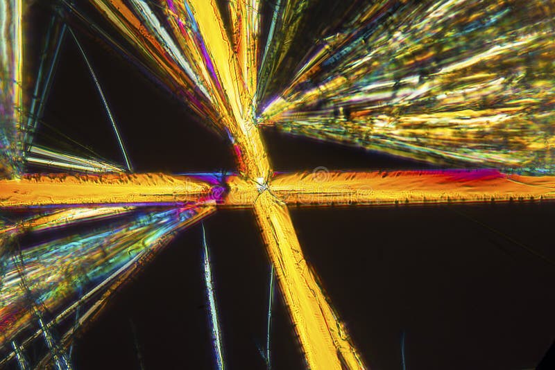 Abstract Micrograph of Crystals of the Amino Acid Alanine Stock Image ...