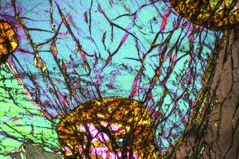Abstract Micrograph of Olivine Pyroxenite with Polarization Stock Image ...
