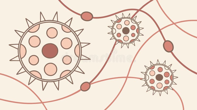 Abstract Microorganism Pattern Vector, Scientific Background Design ...