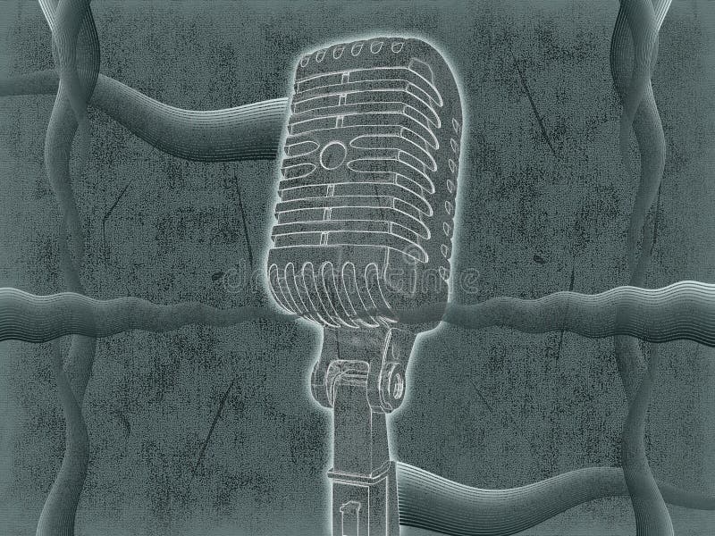 Abstract microphone stock illustration. Illustration of singer - 21487762