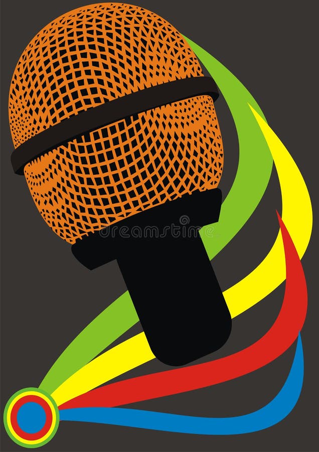 Abstract microphone stock vector. Illustration of sound - 21906958