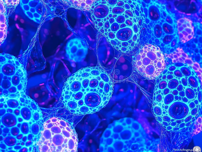 Abstract Microscopic Cellular Structure Ai High Quality Image Stock Illustration Illustration