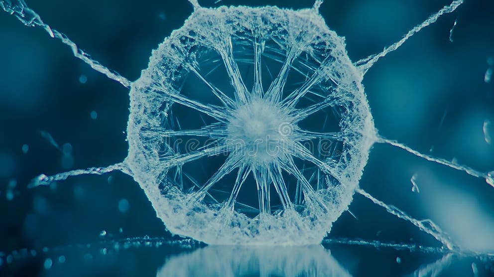 Abstract Microscopic Crystal Structure Teal Good Resolution Stock Photo ...