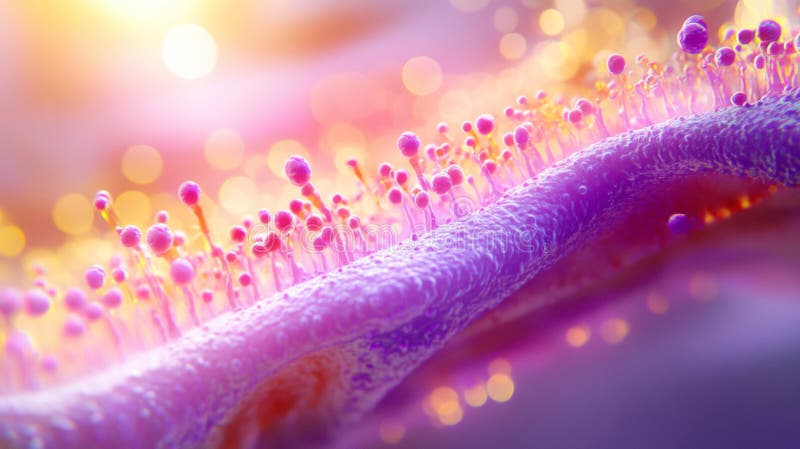 Abstract Microscopic Image Showing Colorful Fungi Growth Stock ...