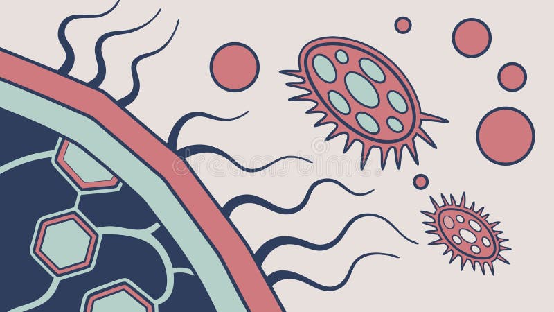 Abstract Microscopic Organisms and Geometric Shapes Vector, Vector ...