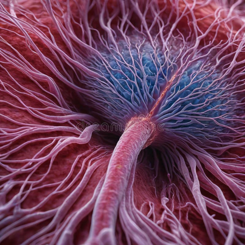 Abstract Microscopic View of a Flower. Stock Illustration ...