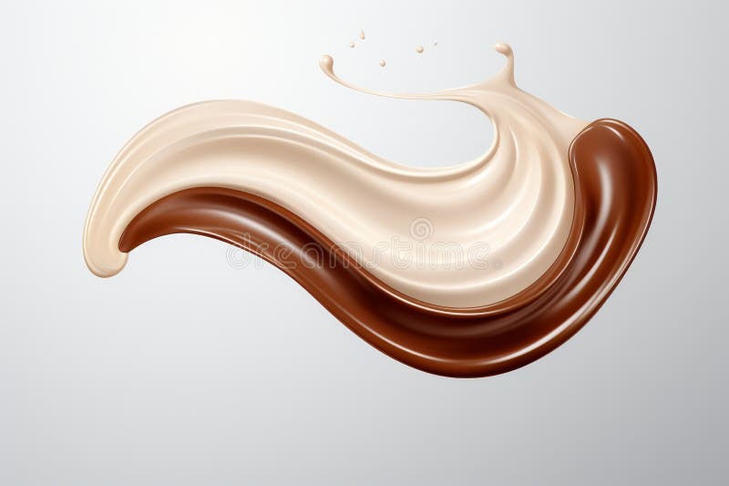 Abstract Milk and Chocolate Wave Splash Background for Versatile Design ...