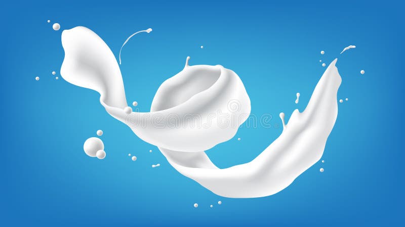 Abstract Milk Background in White and Blue Stock Illustration ...