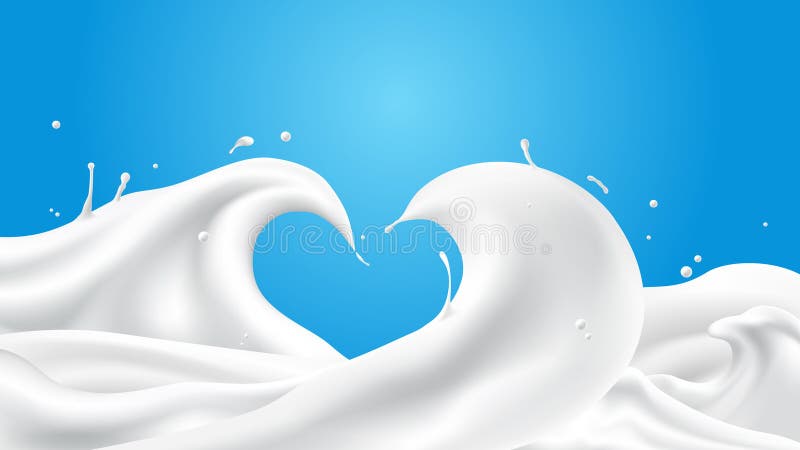 Abstract Milk Background in White and Blue Stock Illustration ...