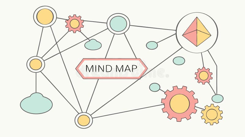 Abstract Mind Map with Central Idea, Brainstorming Concept, Vector ...
