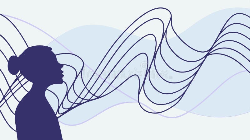 Abstract Mind Waves, Thought and Creativity Concept, Vector Design ...