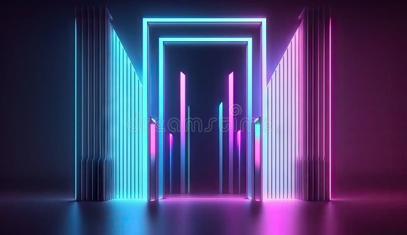 Abstract Minimal Background with Vertical Pink and Blue Lines Stock ...