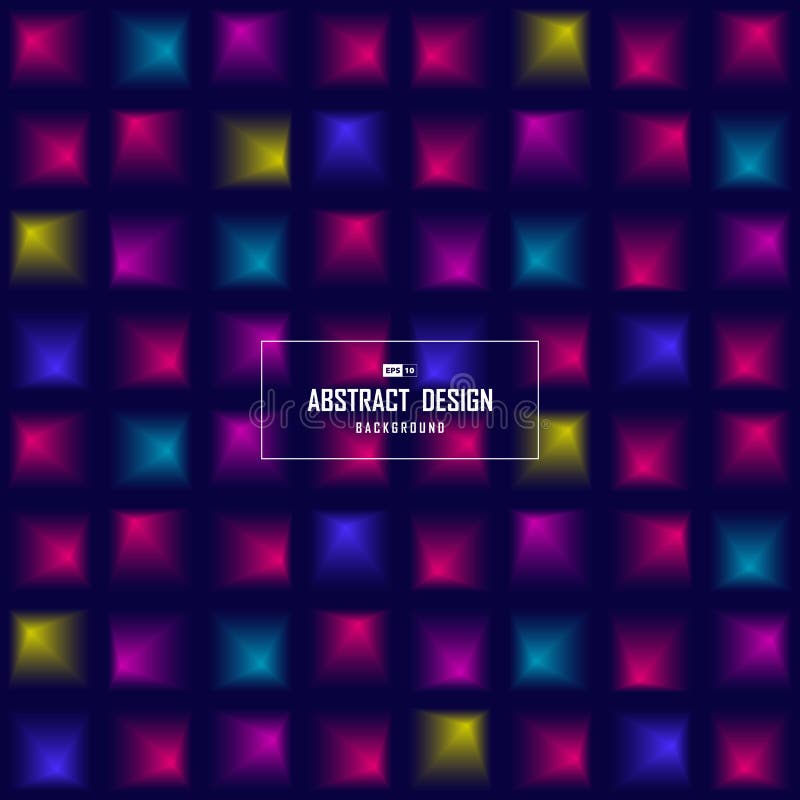 Abstract Minimal Colorful of Science Tech Square Vivid Background ...