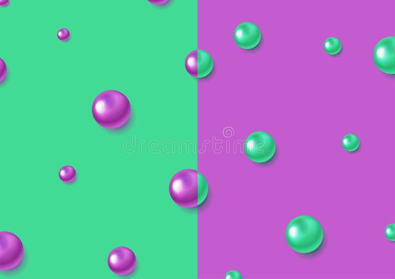 Abstract Minimal Contrast Background with Glossy 3d Balls Stock Vector ...