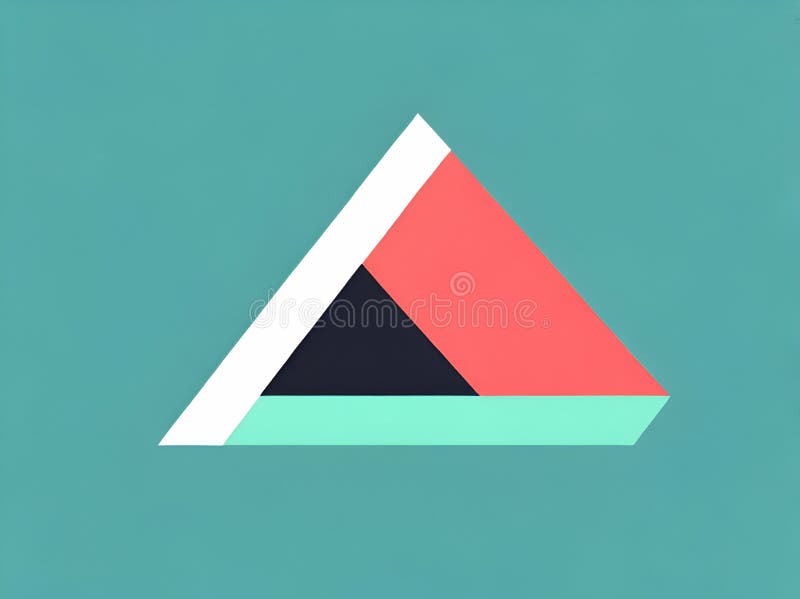 Abstract Minimal Cubism Bright Colors Triangles Stock Illustration ...