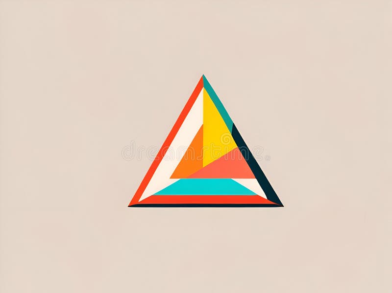 Abstract Minimal Cubism Colors Triangles Stock Illustration ...
