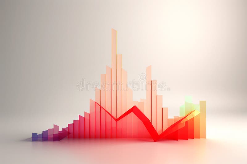 An Abstract, Minimal Design Featuring a Pastel-colored Graph and Chart ...