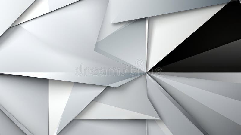 Abstract Minimal Geometric Background with Angular White Shapes Stock ...
