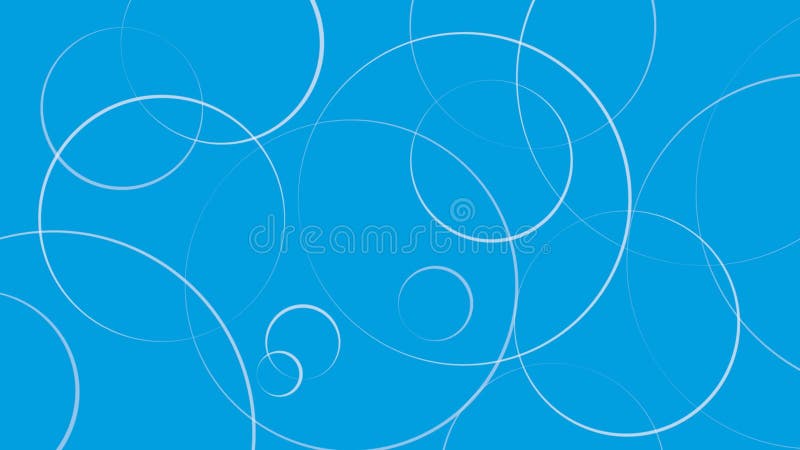 Abstract Minimal Geometric Round Shapes Design Background in Blue. 2D ...