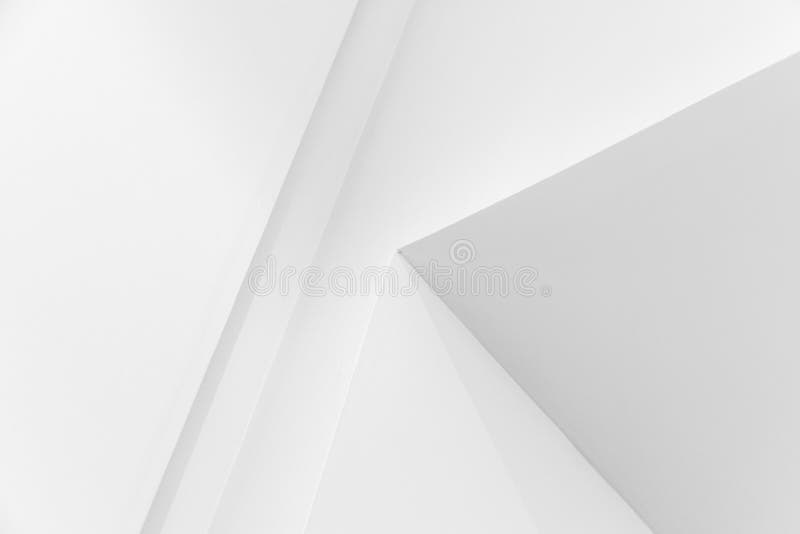 Abstract Minimal Interior Background. White Corners Stock Image - Image ...