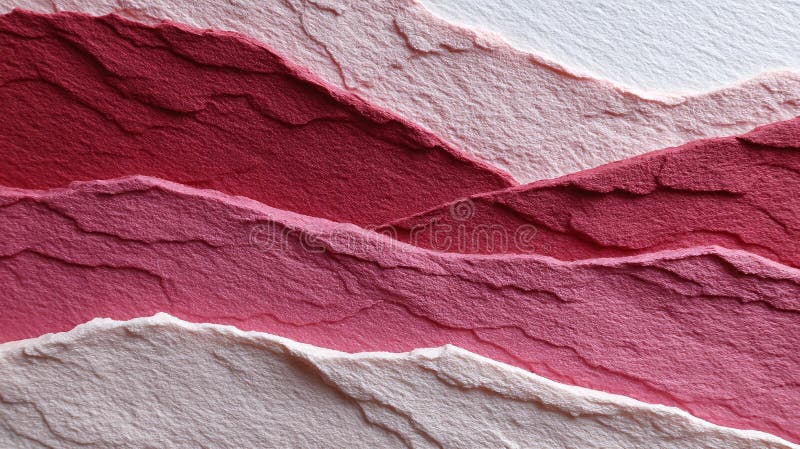 Abstract Minimal Landscape Made of Layered Paper Textures in Soft Light ...