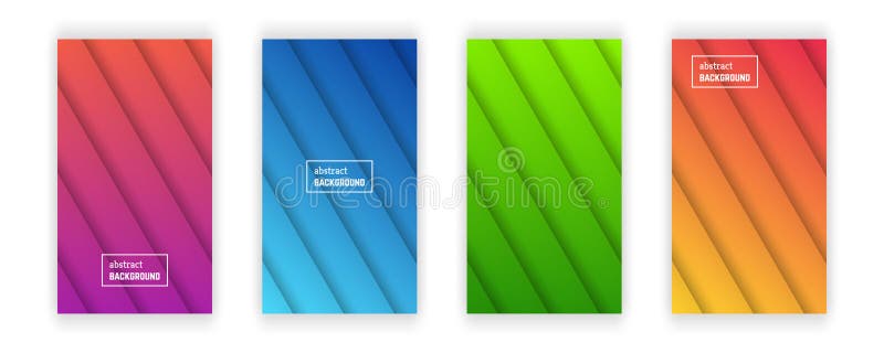 Set of Four Line Layer Shape for Banner, Templates, Cards Stock Vector ...