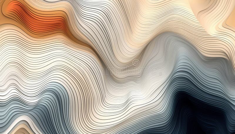 Abstract Minimal Lines Waves Pattern Background Stock Illustration ...