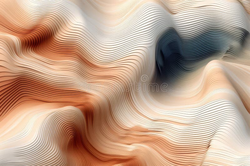 Abstract Minimal Lines Waves Pattern Background Stock Illustration ...