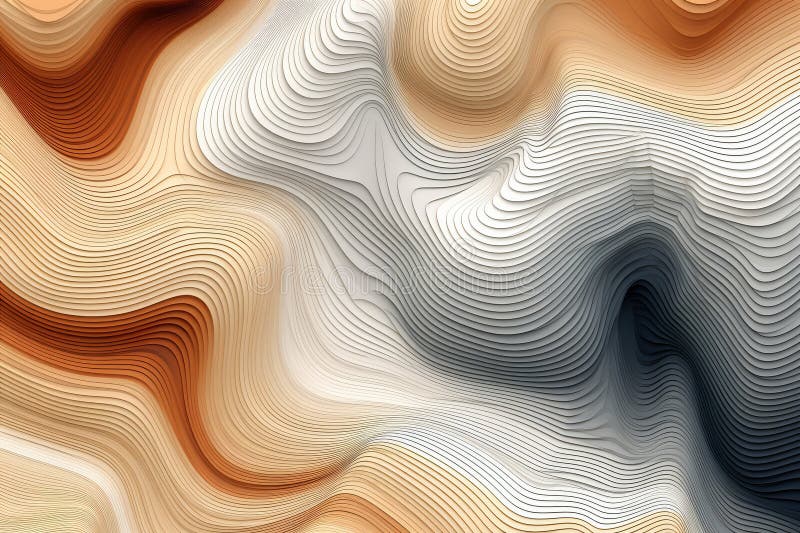 Abstract Minimal Lines Waves Pattern Background Stock Illustration ...