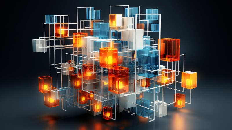 Abstract Minimal Neon Cube, Innovative Tech Wallpaper - 3d Render for ...